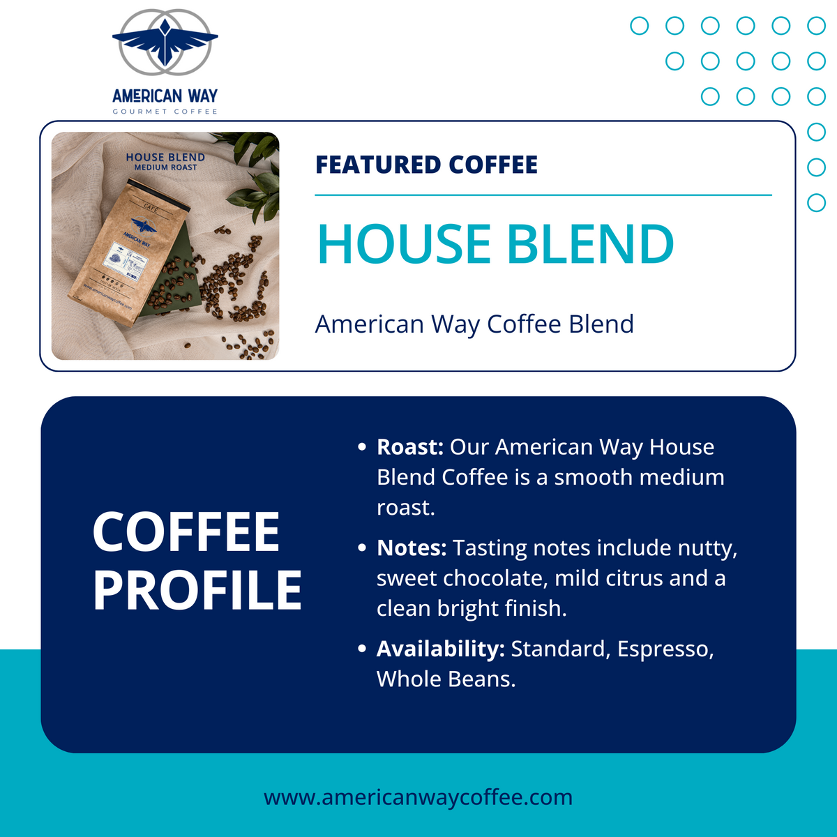 American Way Coffee: Medium Roast American Way Signature House Blend